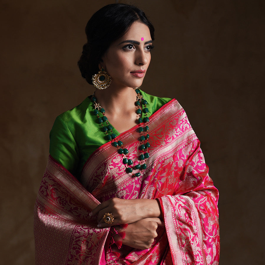 Heritage Silk Sarees – tagged "jamawar" – WeaverStory