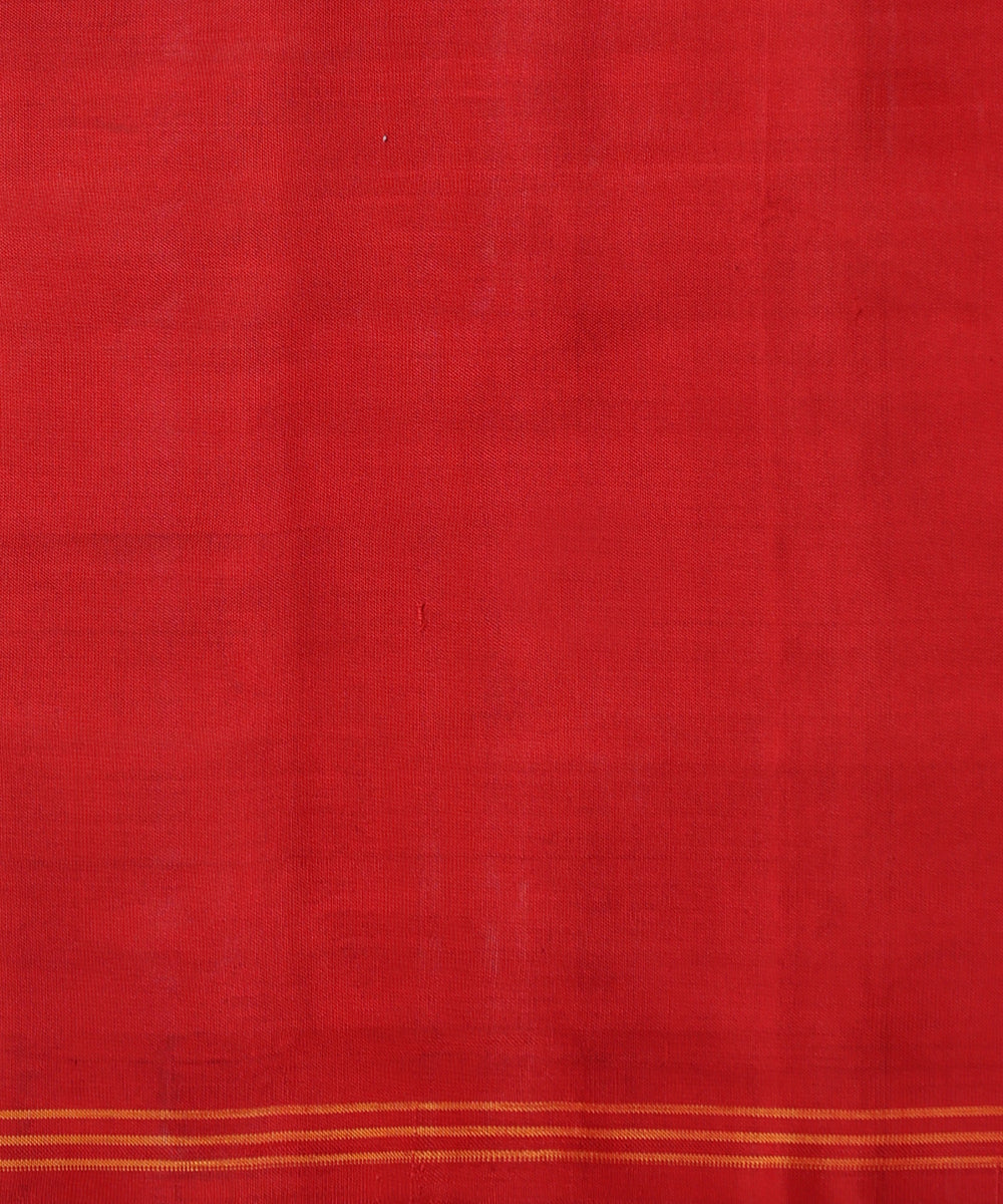 Handloom Blue Pure Mulberry Silk Single Ikat Patola Saree With Red Bor ...