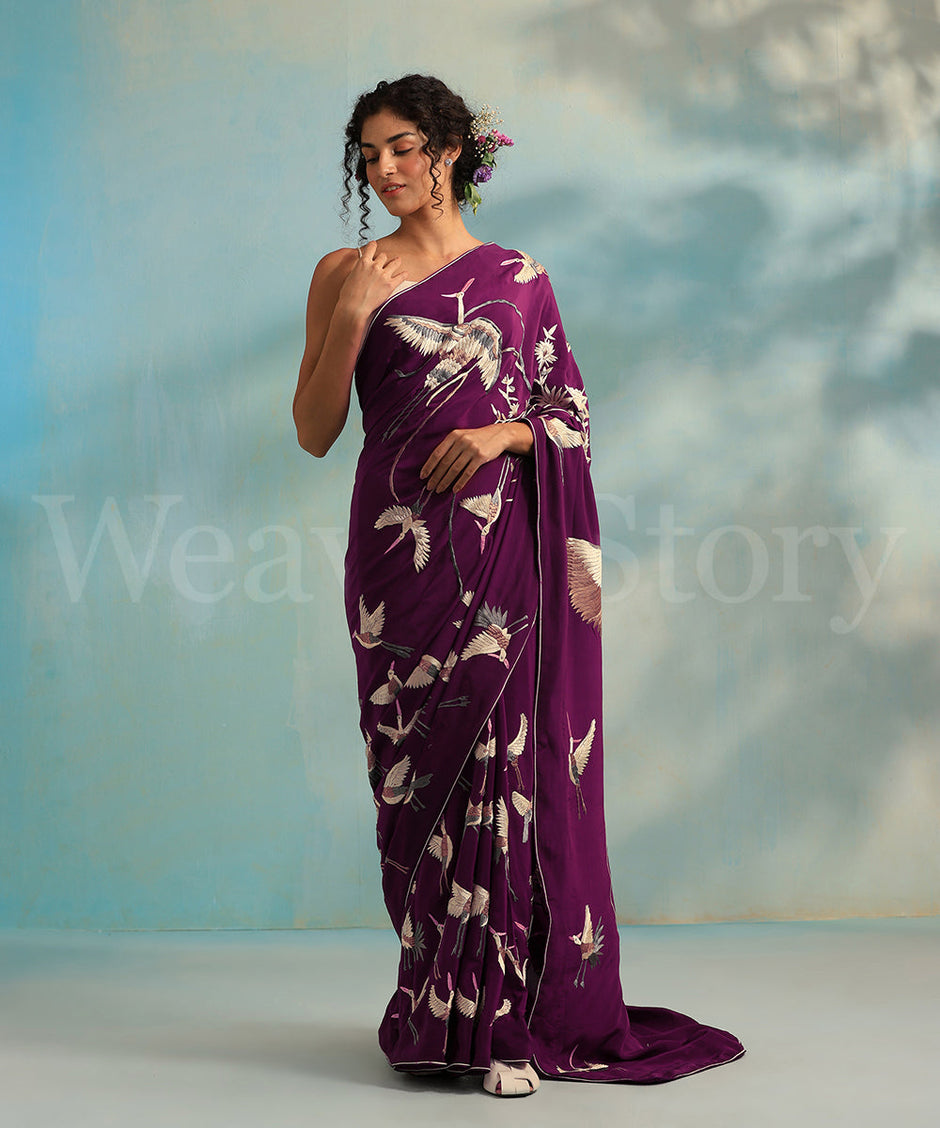 Enchanted Garden - Parsi Gara Sarees & Accessories – WeaverStory