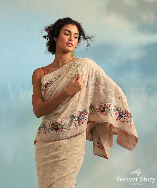 Enchanted Garden - Parsi Gara Sarees & Accessories – WeaverStory